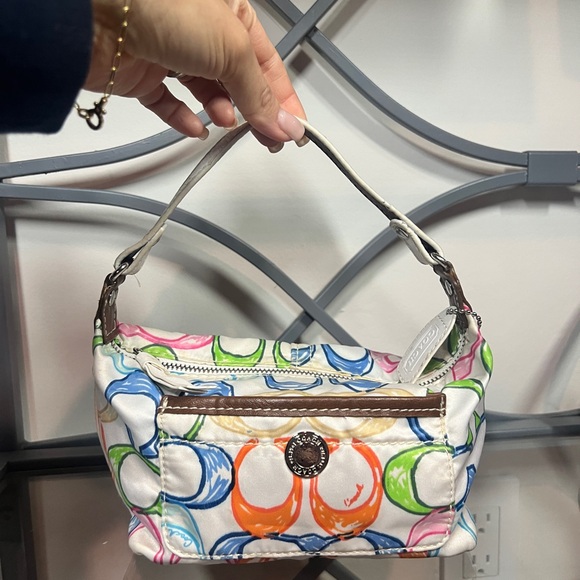 Coach | Bags | Coach Multicolor Circle Print Handbag | Poshmark